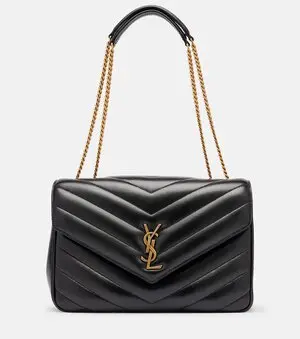 Saint Laurent Loulou Large Leather Shoulder Bag - Black