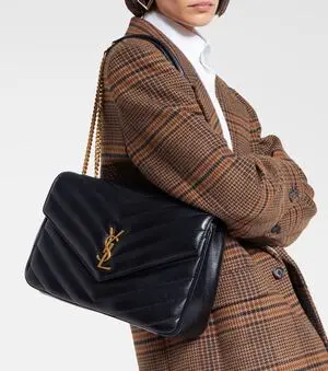 Saint Laurent Loulou Large Leather Shoulder Bag - Black