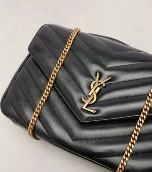 Saint Laurent Loulou Large Leather Shoulder Bag - Black