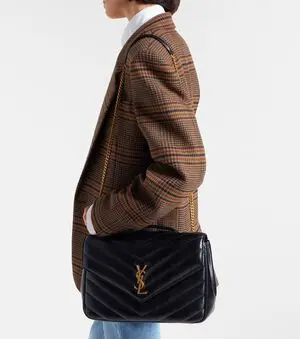Saint Laurent Loulou Large Leather Shoulder Bag - Black