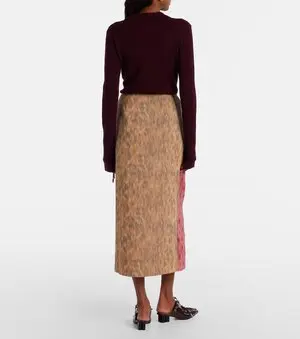 GANNI Printed Organza Wrap Skirt - Multicoloured