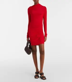 Rick Owens Lilies Svita Jersey Ruched Minidress