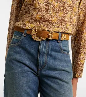 DEHANCHE Déhanche Versailles Suede Belt - Brown