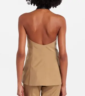 Max Mara Nuraghe Halterneck Vest - Beige