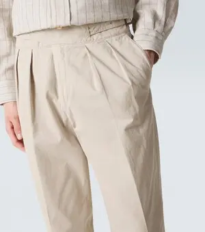 Rubinacci Manny Cotton Twill Tapered Trousers