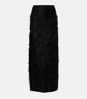 Max Mara Adepto Silk Maxi Skirt - Black