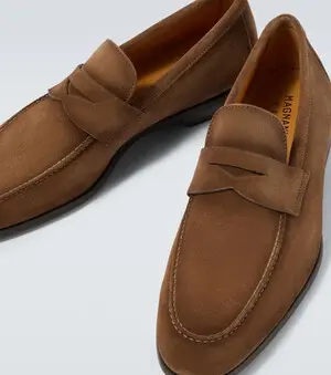 Magnanni Diezma Suede Penny Loafers - Brown