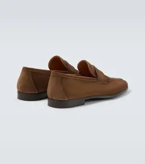 Magnanni Diezma Suede Penny Loafers - Brown