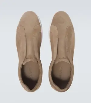 Magnanni Suede Slip-on Sneakers - Beige