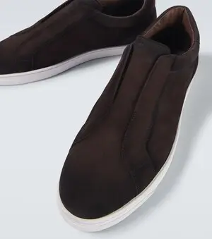 Magnanni Open Suede Sneakers - Brown