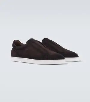 Magnanni Open Suede Sneakers - Brown