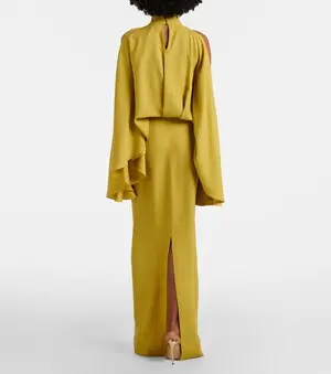 TALLER MARMO Bacall" Draped Crepe Gown - Green