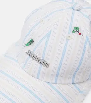 Jacquemus Artichaut Striped Baseball Cap - White