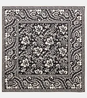 TOTEME Floral Silk Scarf - Black