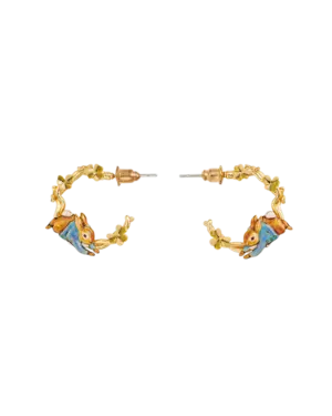 FABLE ENGLAND X Peter Rabbit Jumping Clover Hoop Earrings