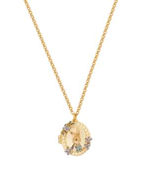 FABLE ENGLAND X Peter Rabbit Cameo Locket Necklace - Gold