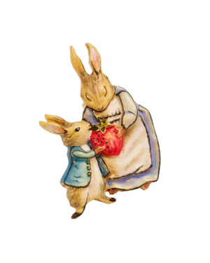 FABLE ENGLAND X Peter Rabbit & Mrs Rabbit Brooch
