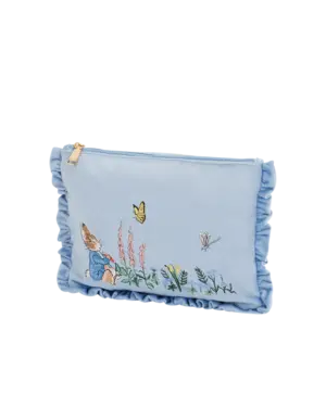 FABLE ENGLAND Peter Rabbit Embroidered Pouch - Light Blue
