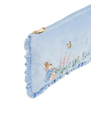 FABLE ENGLAND Peter Rabbit Embroidered Pouch - Light Blue