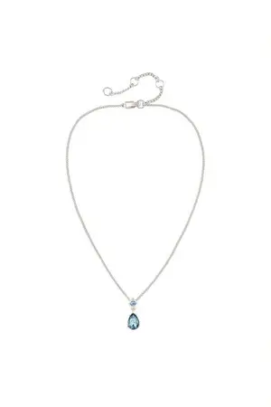 SUSAN CAPLAN Givenchy Sapphire Swarovski Crystal Clip-on Earring And Necklace