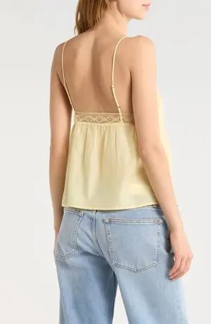 RE/DONE Sofia Lace-trimmed Camisole - Shortbread