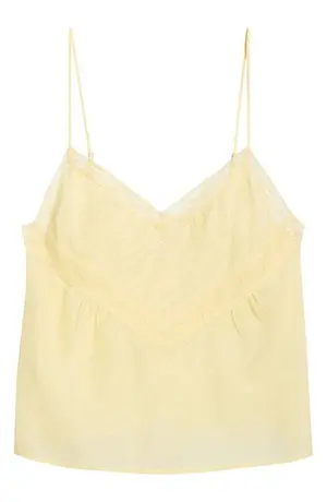 RE/DONE Sofia Lace-trimmed Camisole - Shortbread