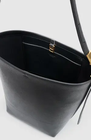 ANINE BING Elly Bucket Bag Grained Leather - Black