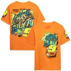 CLASSIC INK Chase Elliott #9 Neon Xxplosion T-shirt - Orange