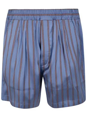 TOM FORD Silk Jacquard Lounge Shorts - Blue