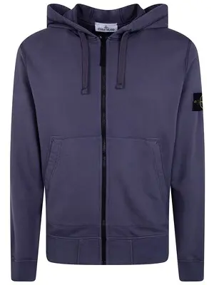 Stone Island Full Zip Hoodie - Blue