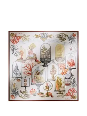 Max Mara Printed Foulard - Red