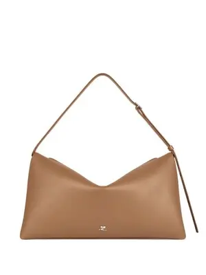 COURREGES Cuff Leather Shoulder Bag - Brown