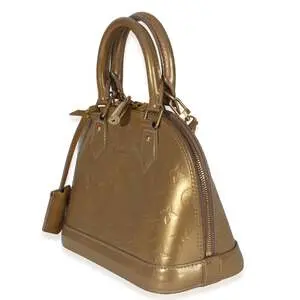 LOUIS VUITTON Alma Bb Monogram Vernis - Gold