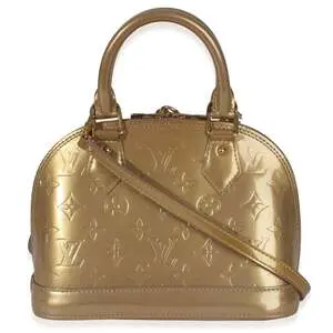 LOUIS VUITTON Alma Bb Monogram Vernis - Gold