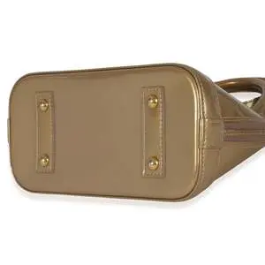 LOUIS VUITTON Alma Bb Monogram Vernis - Gold