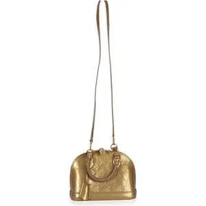 LOUIS VUITTON Alma Bb Monogram Vernis - Gold