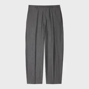 Paul Smith Relaxed-Fit Wool-Linen Pinstripe Trousers - Grey