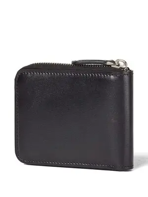 Fendi Compact Leather Wallet With Zip And Ff Logo