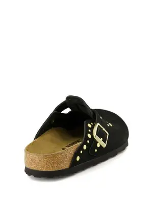 BIRKENSTOCK Boston Rivets Suede Mules