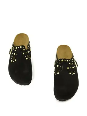 BIRKENSTOCK Boston Rivets Suede Mules