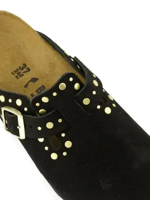 BIRKENSTOCK Boston Rivets Suede Mules
