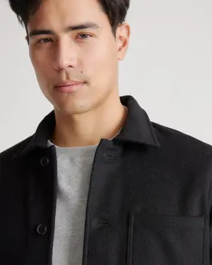 Quince Italian Wool Chore Jacket - Black