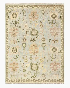 Quince Saoirse Hand-knotted Wool Rug - Light Blue
