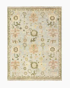 Quince Saoirse Hand-knotted Wool Rug - Light Blue