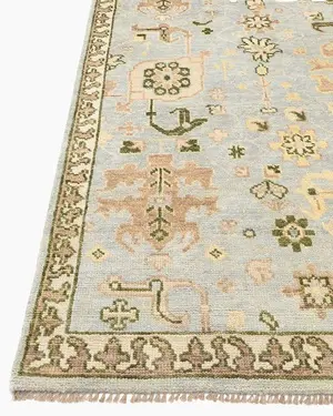 Quince Saoirse Hand-knotted Wool Rug - Light Blue