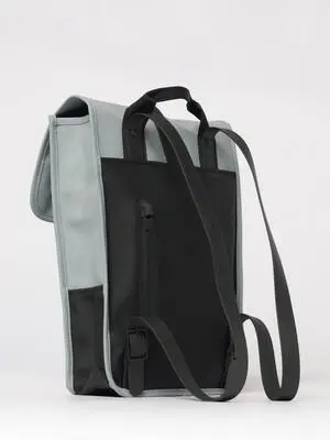 Rains Puffed Mini Backpack In Waterproof Pu - Grey