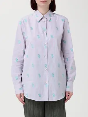Etro Striped Paisley Print Silk Shirt