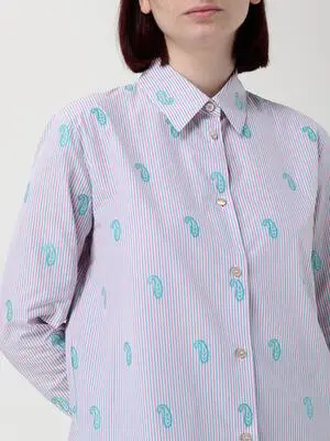 Etro Striped Paisley Print Silk Shirt