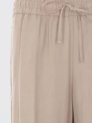 DONDUP Straight Viscose Blend Trousers - Beige