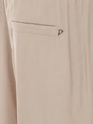 DONDUP Straight Viscose Blend Trousers - Beige